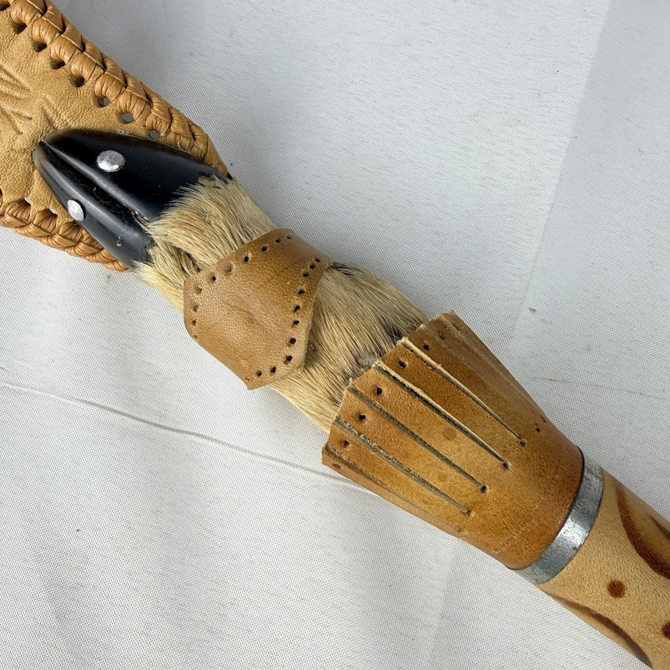 Braided Leather Deer Leg Hoof Horse Riding Crop Whip Western Decor ...