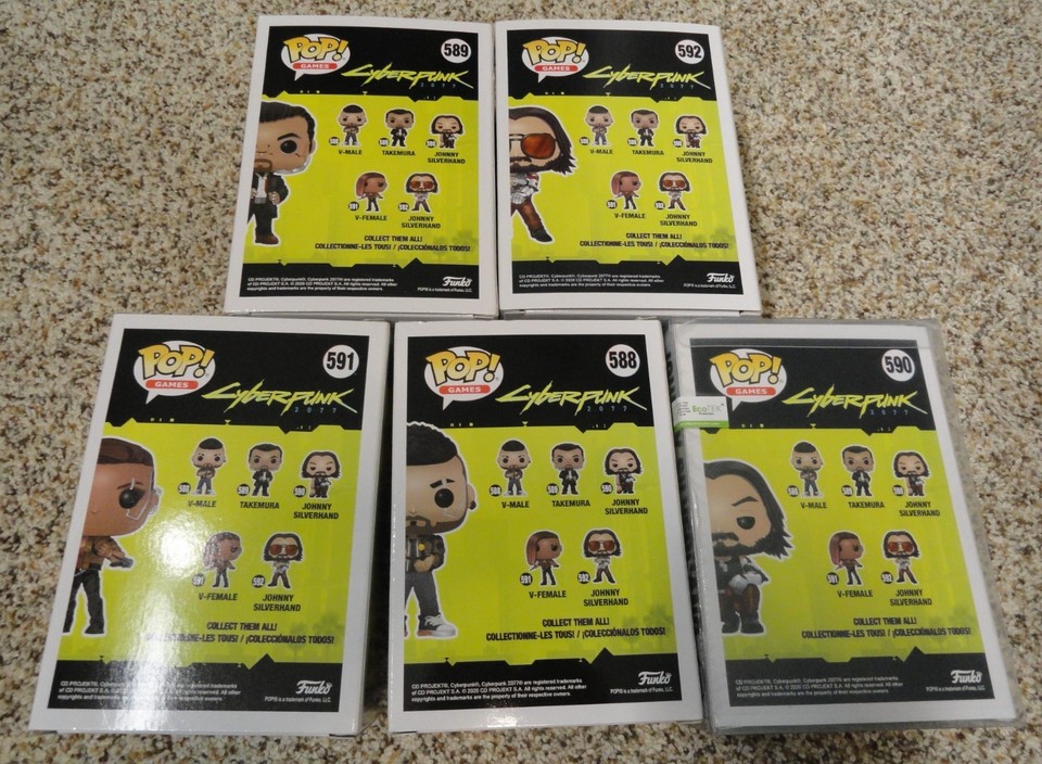 Cyberpunk 2077 funko pop bundle (V, Johnny Silverhand x2, Takemura) | eBay