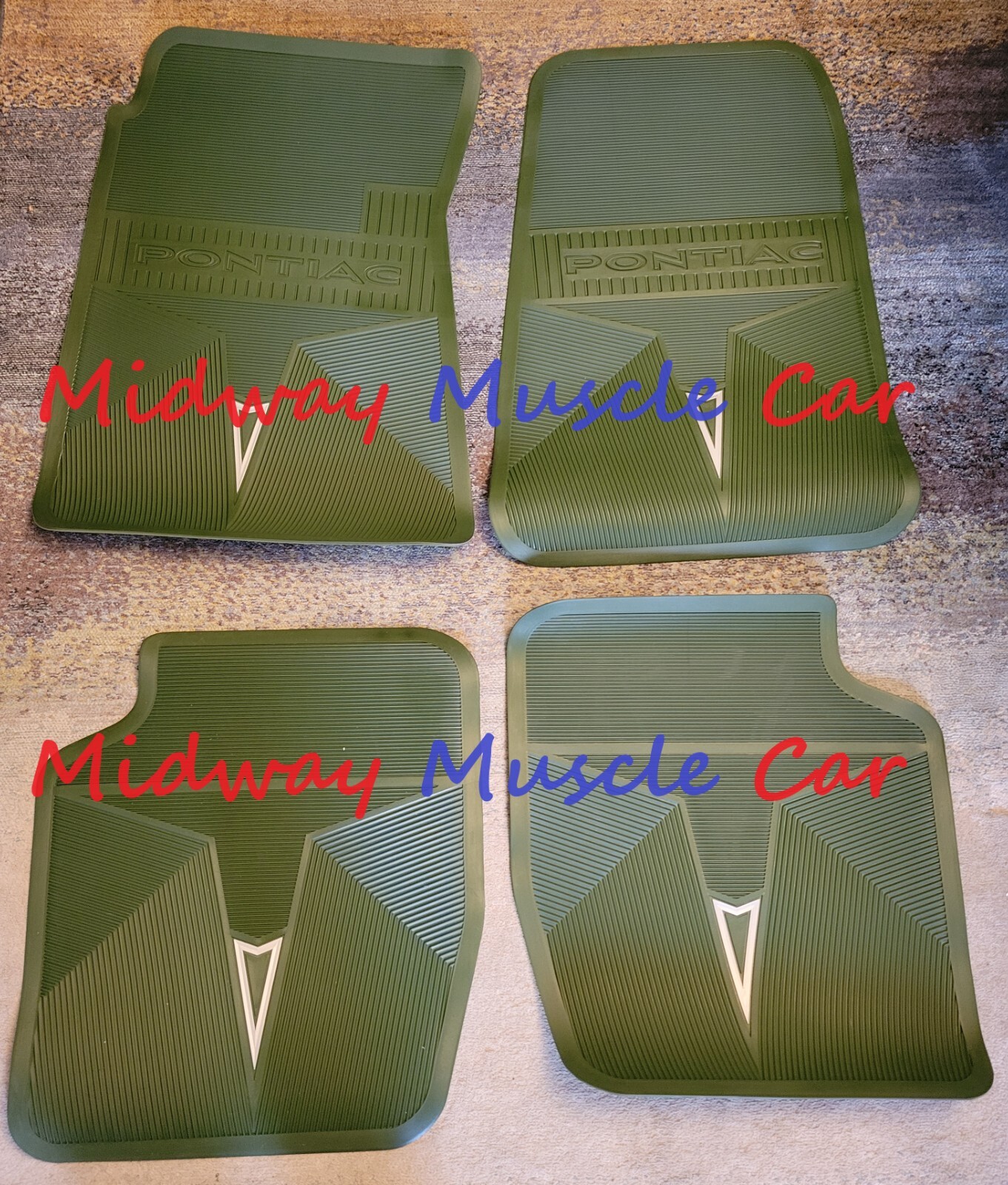 NEW original style GREEN 69-72 Pontiac floor mats GTO Lemans Judge ...