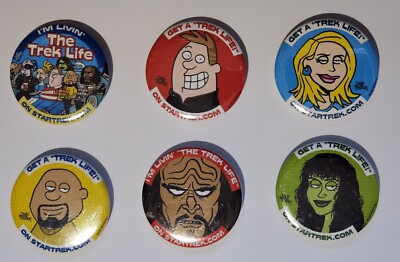 PIN BUTTONS -- GET A TREK LIFE & I'M LIVIN THE TREK LIFE ON STAR TREK ...
