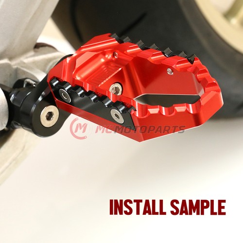 Red TRC 25mm Lowering Front Wide Foot Pegs For VFR 800F Interceptor 98 ...