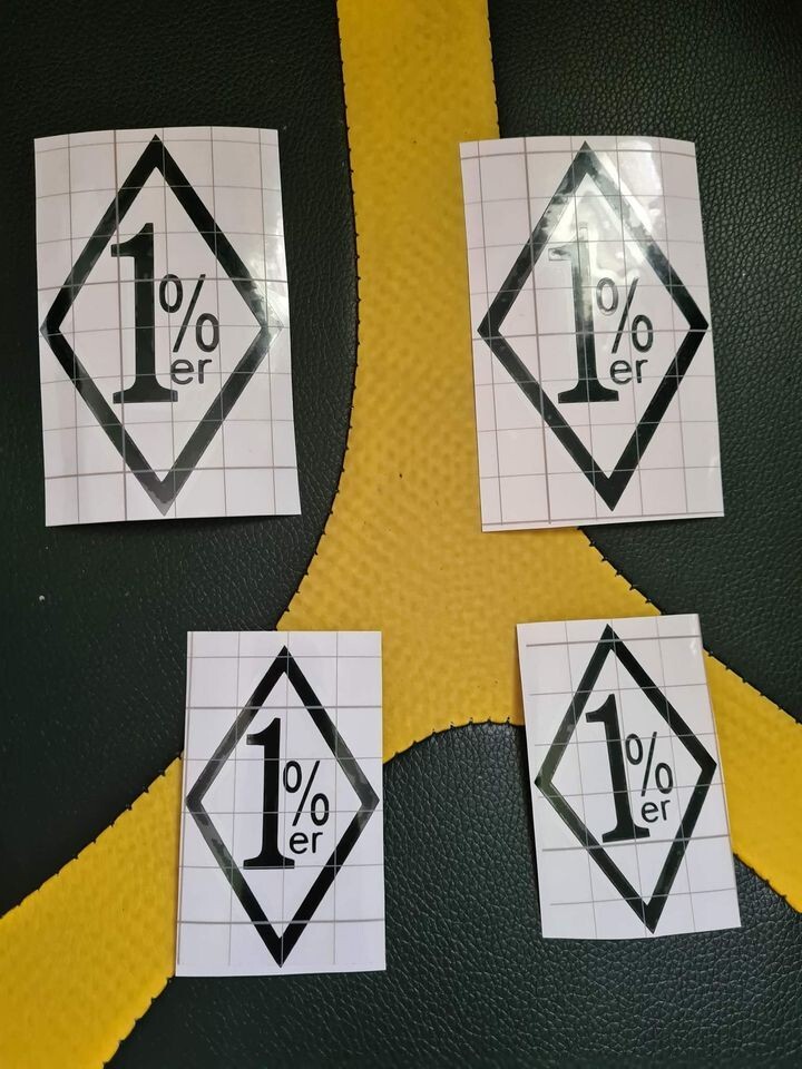 1 percent club - 1%er Motorcycle sticker. Outlaw Biker ! High quality ...