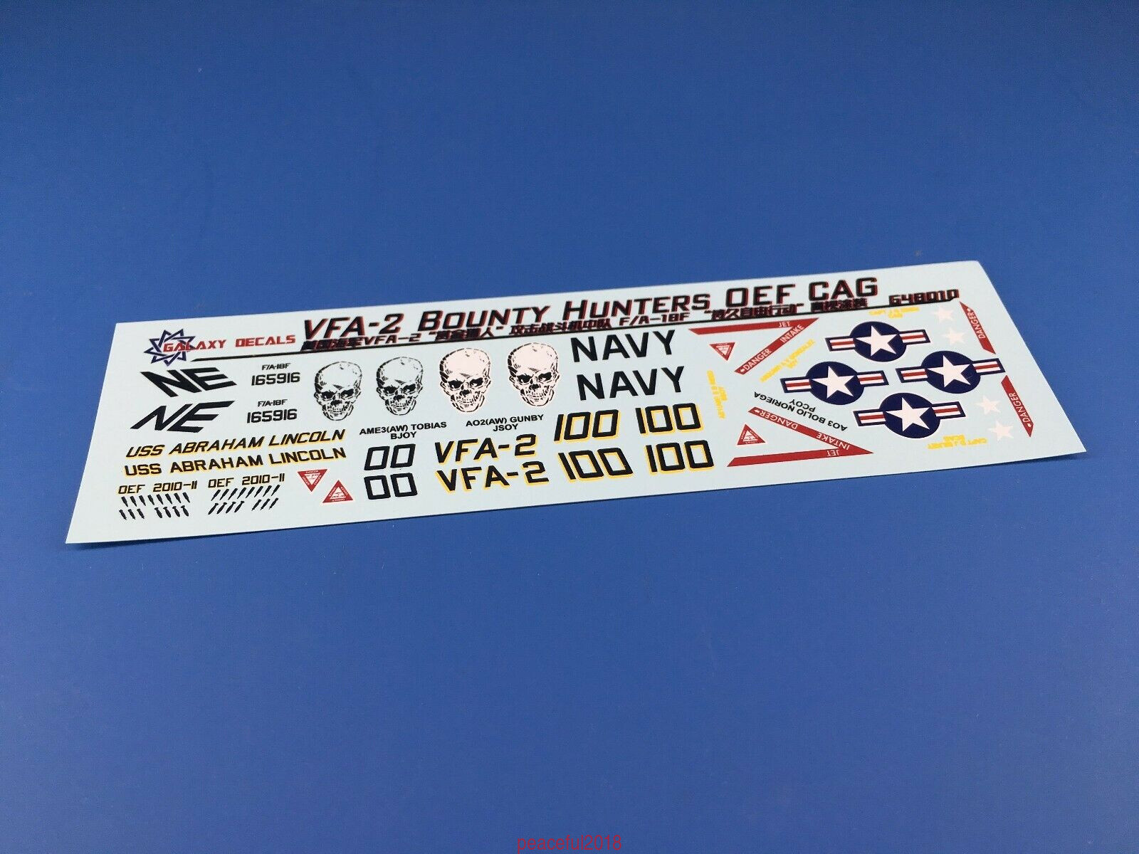 GALAXY 1/48 1/72 G48010 G72015 F/A-18F VFA-2 Bounty Hunters OEF CAG ...