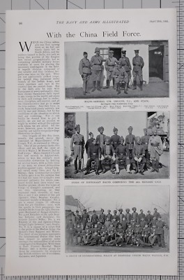 1901 PRINT CHINA FIELD FORCE MAJOR GENERAL CREAGH & STAFF NAMED 2nd ...