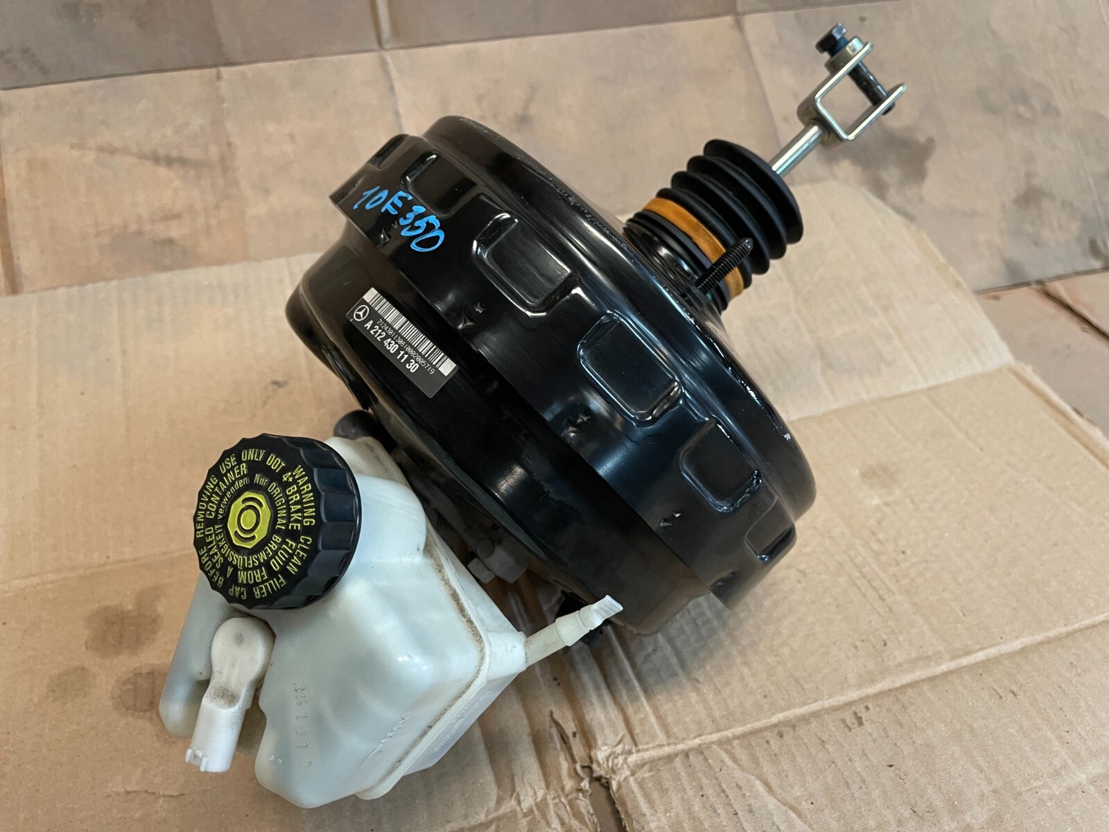 10-13 MERCEDES-BENZ E350 W212 POWER BRAKE BOOSTER MASTER CYLINDER ...