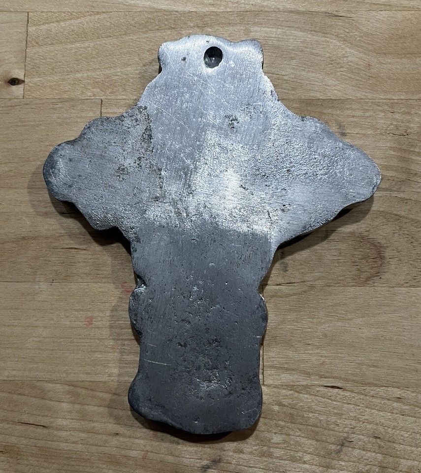 Vintage Metal Christian Cross Embossed Pattern Wall Mount Decor | eBay