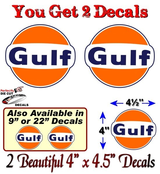 2 Vintage MDL# 80GLFGAS04 Gasoline Pump Decals Gas Service Station Sign ...