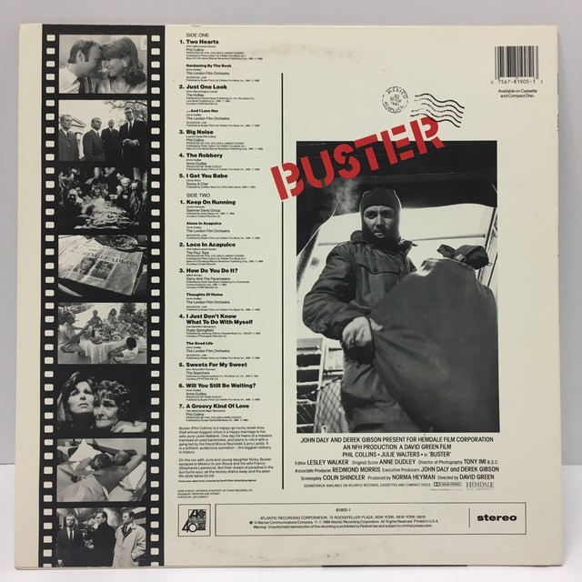 Buster [Original Soundtrack] [LP] (Vinyl, Atlantic USA) for sale online ...