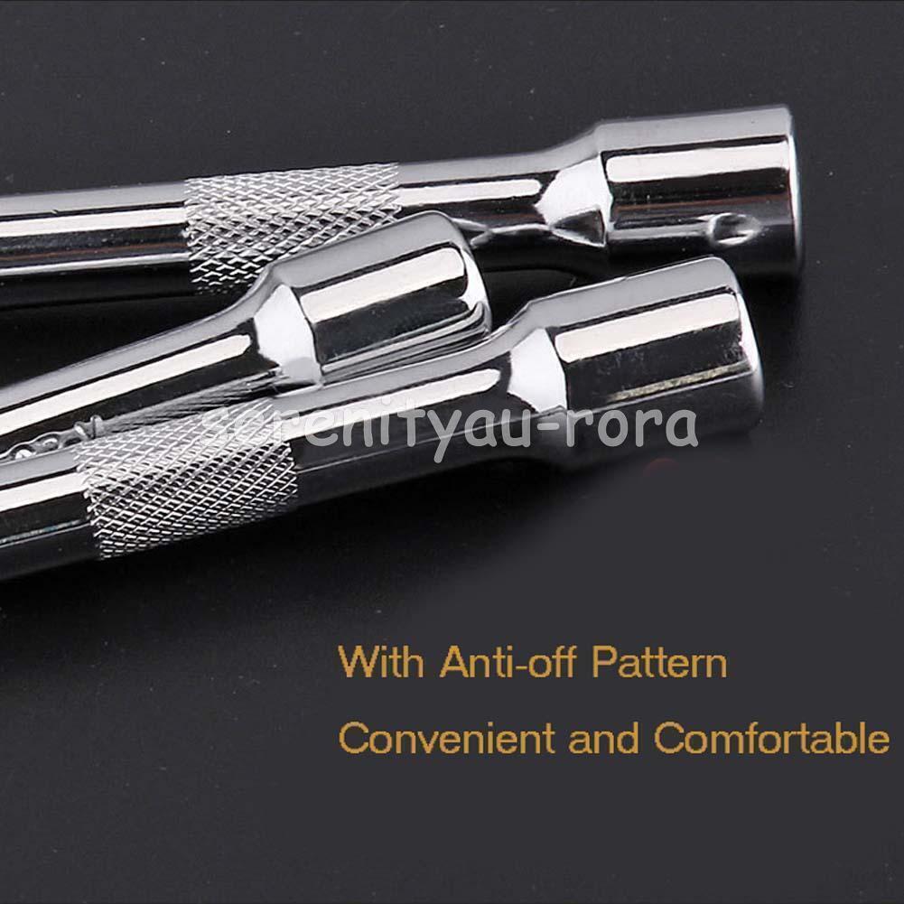 3 Sizes Socket Extension Bar Set 1/4" 3/8" 1/2" Drive Extra Long ...
