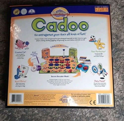 Cranium CADOO The Outrageous Game That's all kinds of Fun DRY CLAY ...