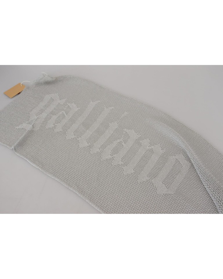 John Galliano Grey Knit Mesh Scarf Women Gray Scarves | eBay