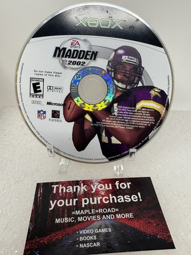 xbox original games Madden NFL 2002 Xbox disc only no tracking disc ...