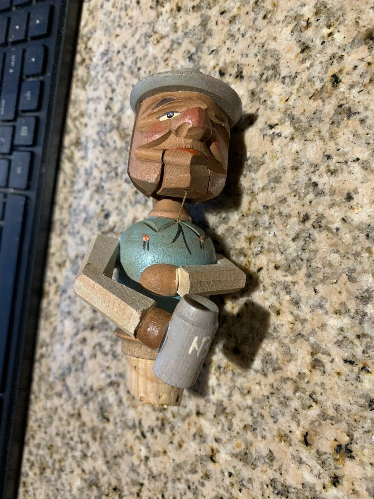 Vintage Spit 'N' Whittle Wine Bottle Stopper Oktoberfest Anri Italy | eBay