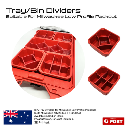 Milwaukee 48228431 & 48228436 Packout Low Profile - Bin DIviders | eBay ...