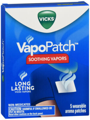 Vicks VapoPatch Long Lasting Soothing Vapors 5 wearable aroma patches ...