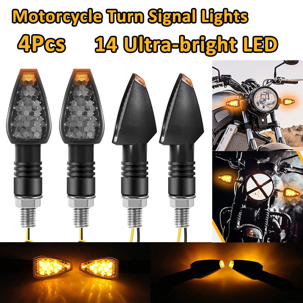 4x Turn Signal LED Indicators Dual For Sports Motorcycle Dirt Bike ...