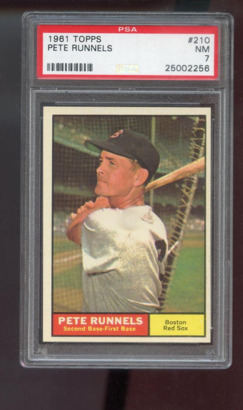 1961 Topps #210 Pete Runnels PSA 7 Graded Baseball Card MLB Boston Red ...