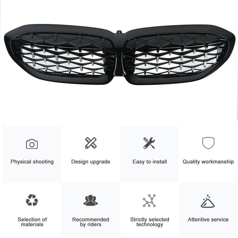 2019-2022 BMW G20 G21 330i M340i Front Kidney Grill Grille | Gloss ...