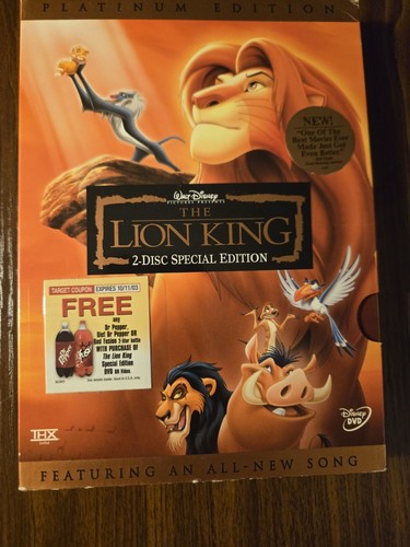 THE LION KING - Disney 2 DISC SPECIAL EDITION - PLATINUM DVD ...