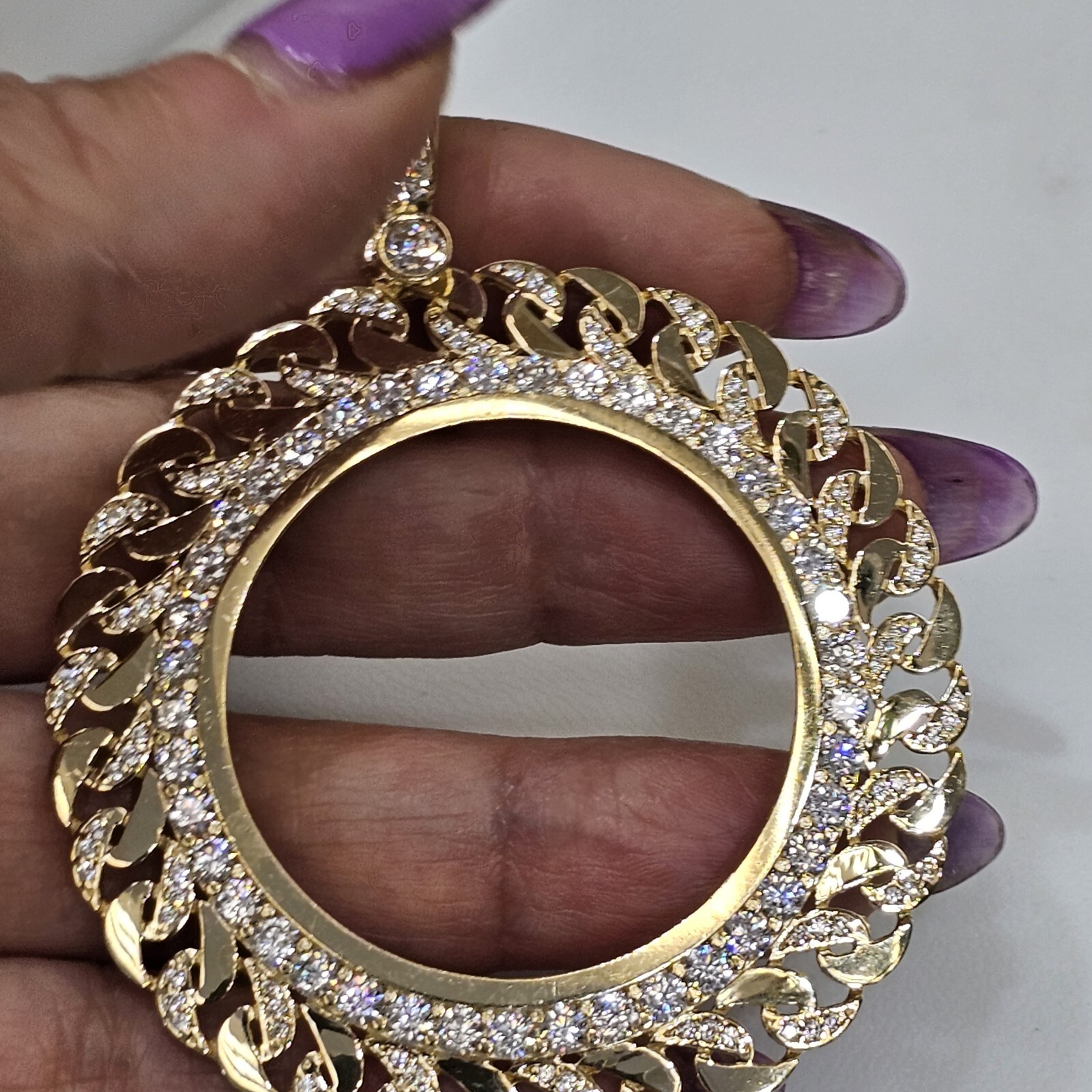 14k solid gold 50 pesos centenario Coin Bezel Frame pendant Heavy | eBay