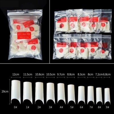 Deep Smile Line C Curve 50 Nail Tips Bargain No Blending Uk SELLER 🇬🇧💅💅 ...