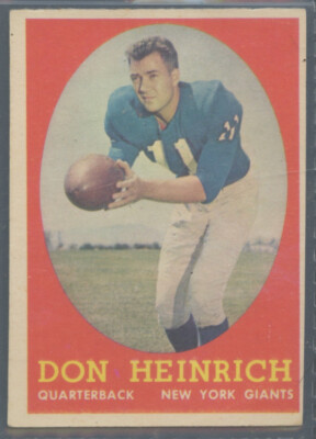 1958 Topps #83 Don Heinrich New York Giants | eBay