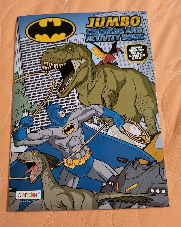 Batman & Dinosaurs Jumbo Coloring & Activity Book with Tear & Share ...