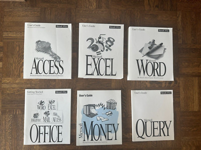 1994 Microsoft User Guides - Access Excel Money Query Word - New | eBay