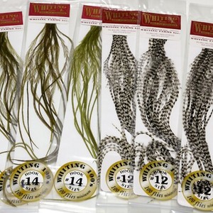 Whiting 100 Pack Saddle Hooks DRY FLY Saddle Hackle #16 #12 #14 #10 Top ...