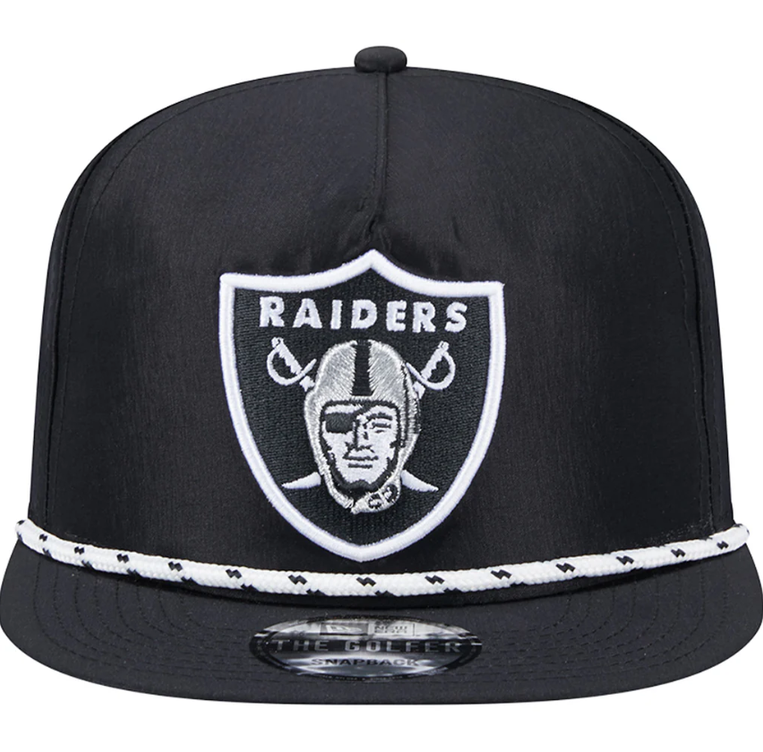 9FIFTY LAS VEGAS RAIDERS NFL NEW ERA THE GOLFER ROPE SNAPBACK HAT CAP ...