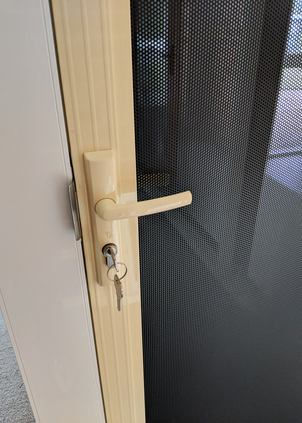 Perforated Aluminium Mesh Security Screen Door - Three Point Locking ...