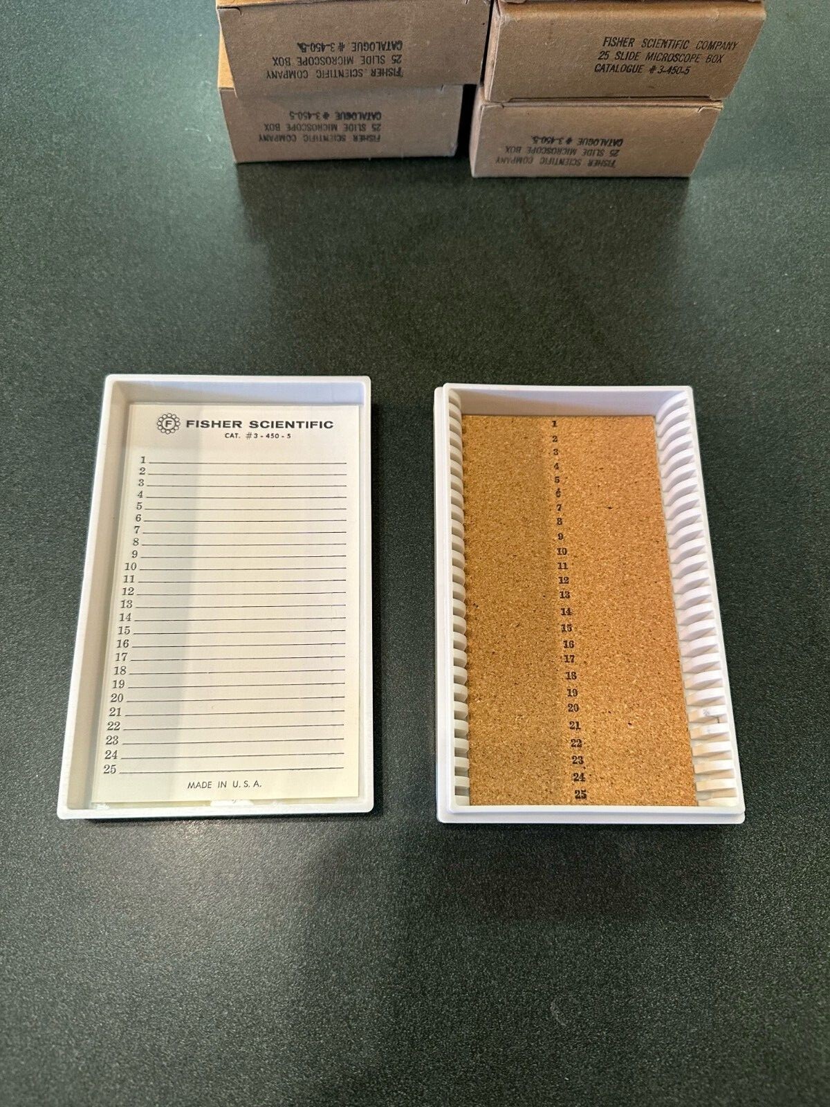 Fisher Scientific Microscope Slide Boxes - Lot of (10) #3-450-5 NEW | eBay