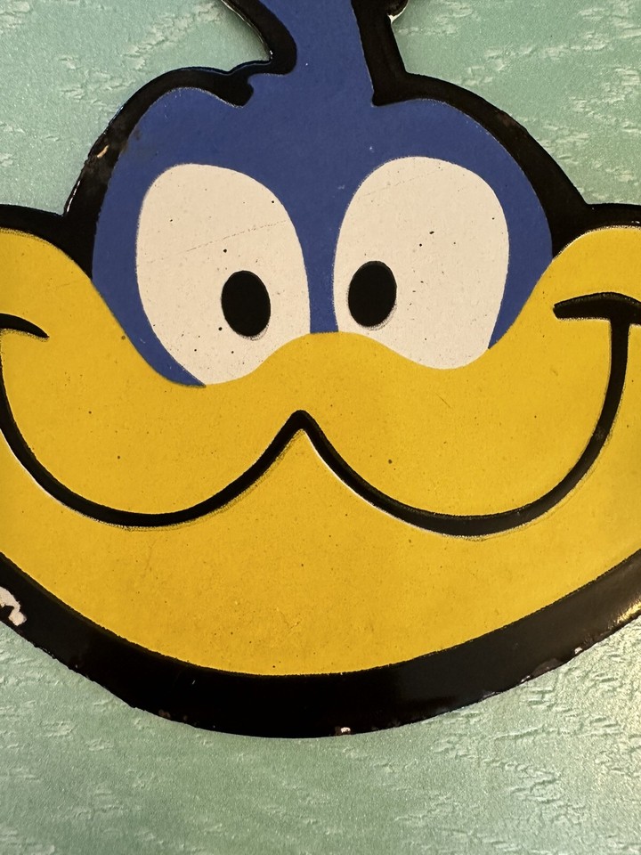 Porcelain Road Runner Head Enamel Metal Sign Approx. 6"x 6" | eBay