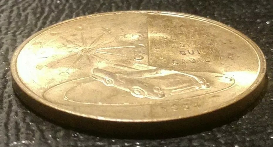 GENERAL MOTORS MOTORAMA OF 1954 MEDAL GM TOKEN CHEVROLET PONTIAC ...