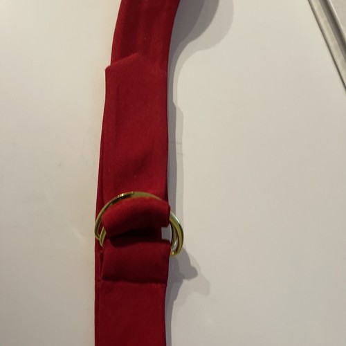 Red 46” Fabric Belt with Double Ring Buckle | eBay