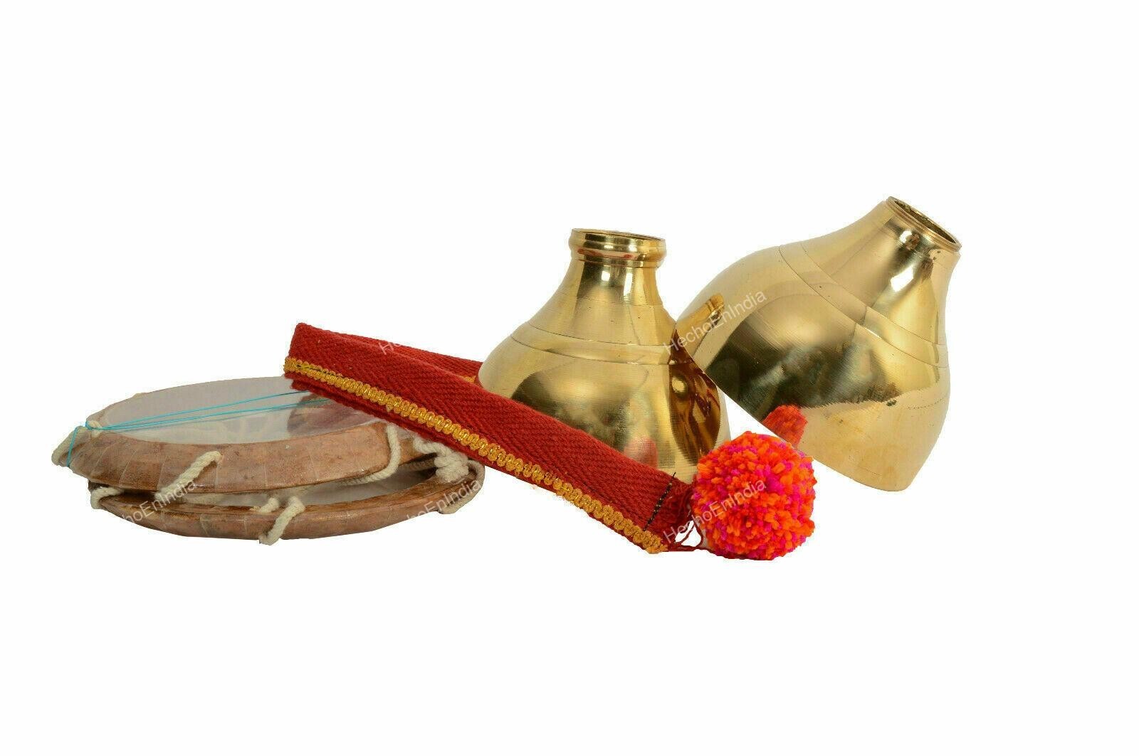 Brass Material Udukai South Indian Style Drum Folk Musical Instruments ...