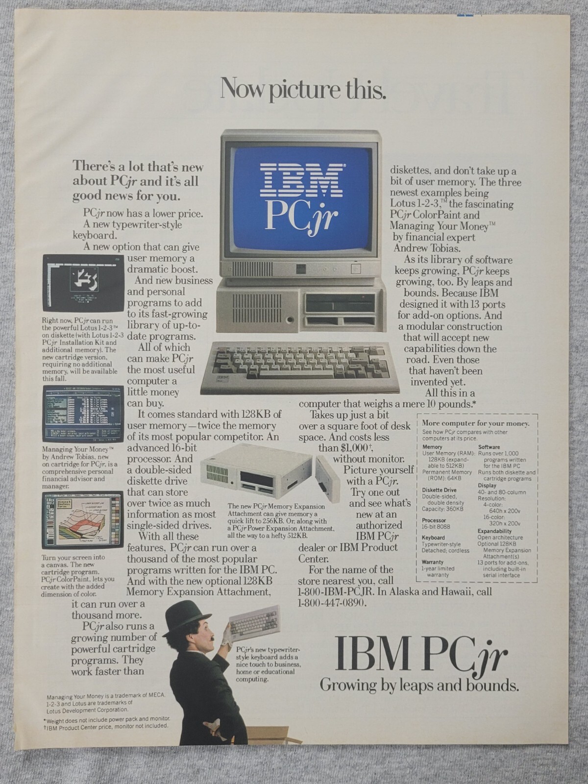 1984 Magazine Advertisement Page IBM PC Jr Personal Computer Vintage ...