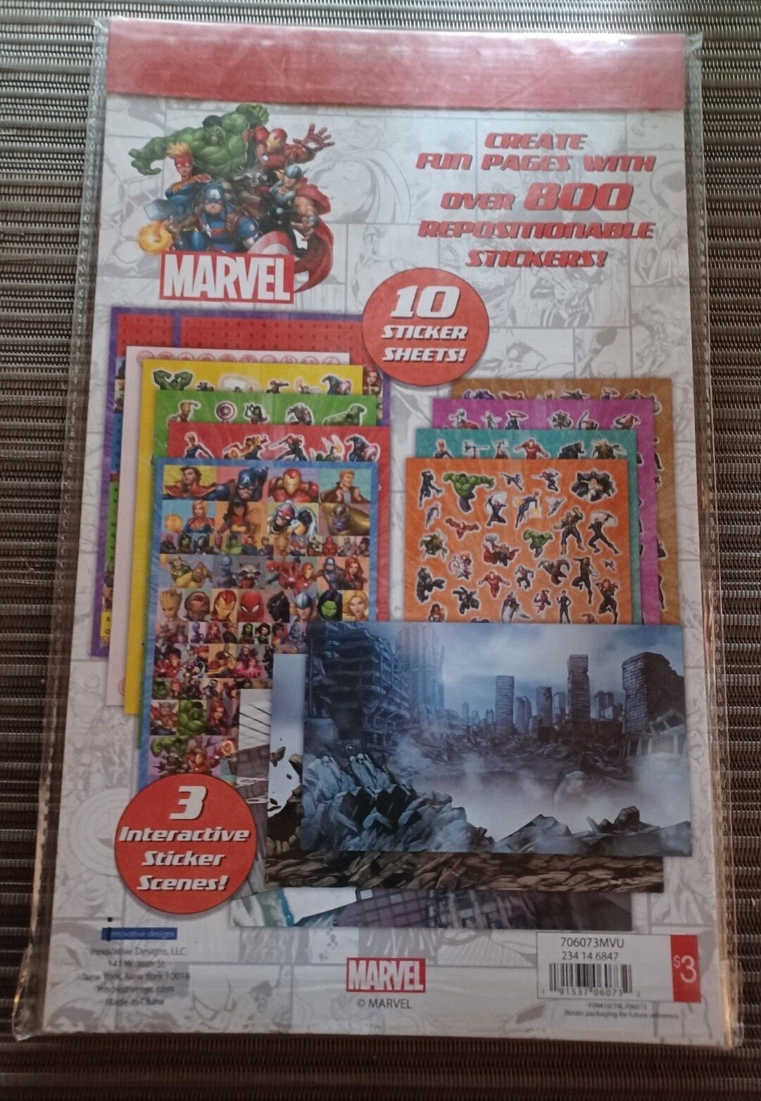 NEW Marvel Avengers Interactive Sticker Activity Pad w/ Holograms ...