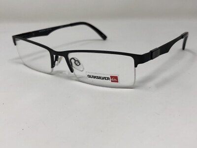 QUICKSILVER STOIK Eyeglasses Frame 52-17-135 Half Rimless Black Matte ...