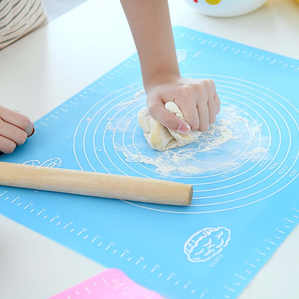 Non-Stick Silicone Mat Roll Dough Liner Pad Pastry Cake Paste Flour ...