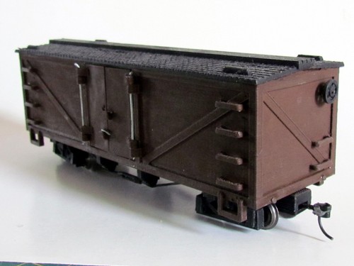 3d Printed On30 1/48 scale narrow gauge model railroad 25ft Box car kit ...