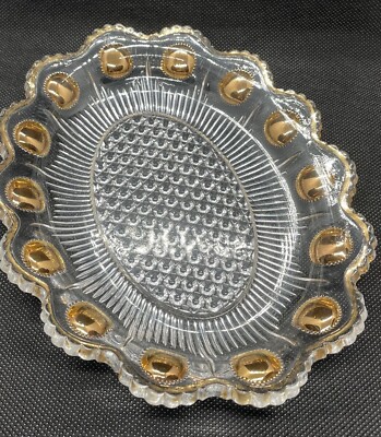 Early American Pressed Glass US Glass Co Manhattan Pattern Crystal ...