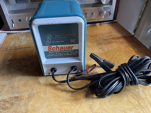 Vintage SCHAUER Battery Charger * Charges 12 volt batteries 3 AMP Model ...