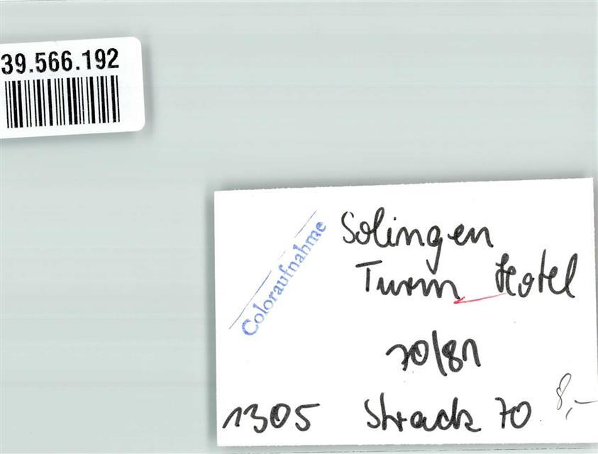 39566192 - 5650 Solingen Turm Hotel Karstadt Gasthaus Cafe Strasse Ort ...