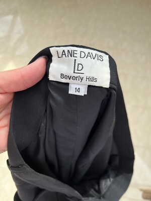 Lane Davis Beverly Hills Pleated Black Dress Pants Size 14 | eBay