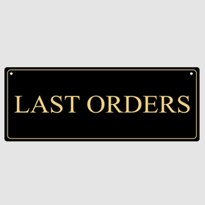 Last Orders Hanging Sign Aluminium With Twine | eBay