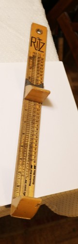 Vintage Ritz Wood Foot And Shoe Measure Stick - Gem