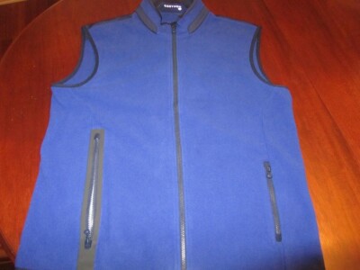Greyson Vest Algonquin Mens Blue Activewear Fleece Full Zip Golf Large ...