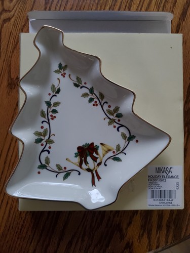 Mikasa Christmas tree candy dish | eBay