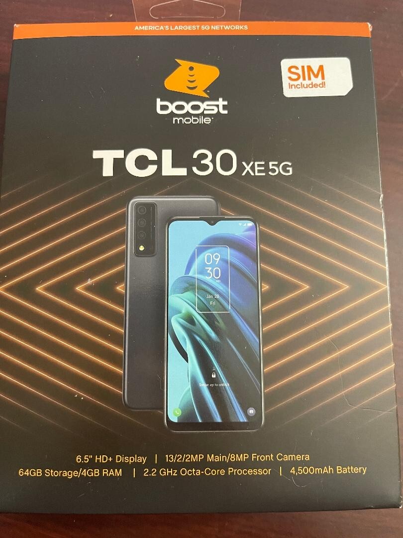 New Phone 2013 Boost Mobile Boost Mobile TCL 30XE 5G, 64 GB, Black